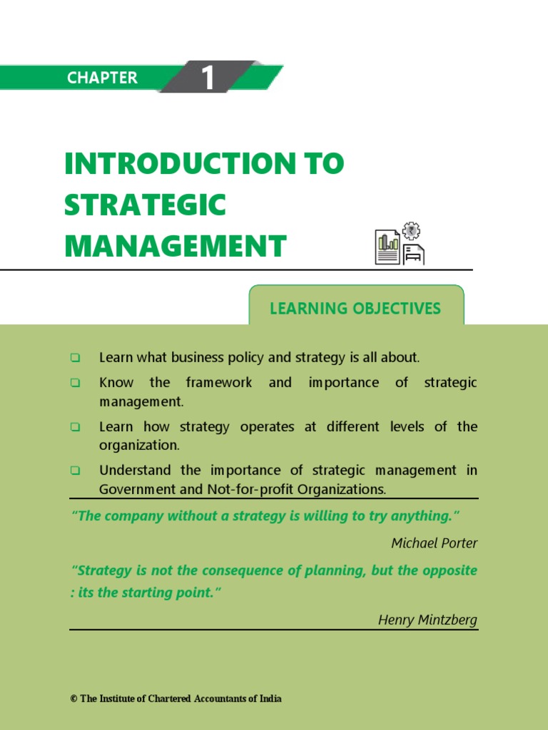 Chapter 1 Introduction To Strategic Management | PDF | Strategic ...