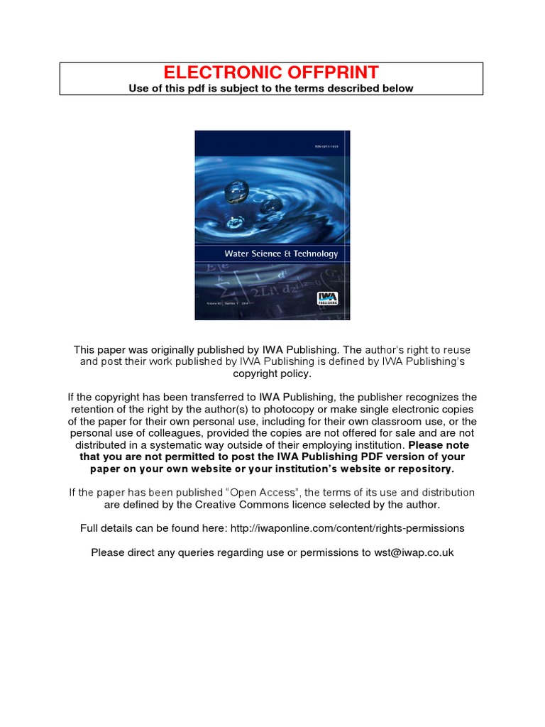 An Investigation Into The Relationship Between Water Quality Volume ...