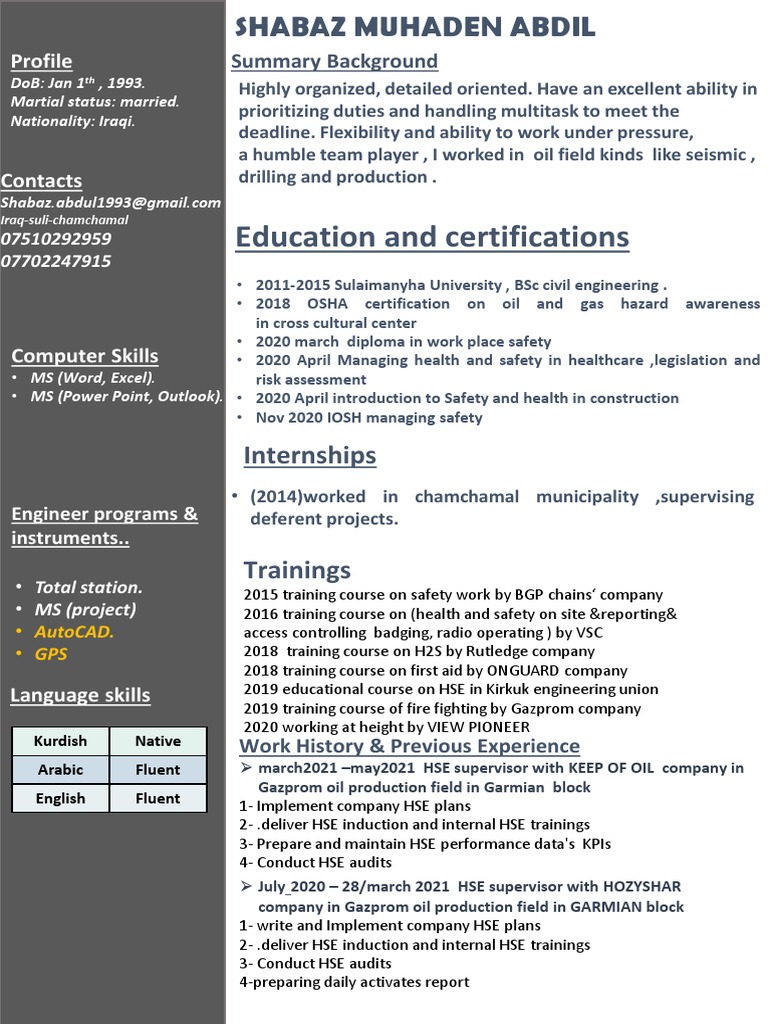 HSE Supervisor | PDF | Occupational Safety And Health | Safety