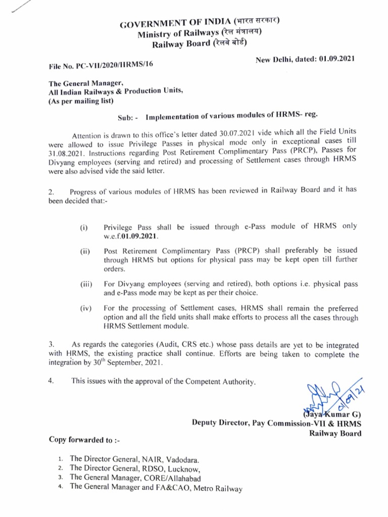 E Pass Through HRMS Only Order 1st Sep 21 | PDF | Government Of India ...