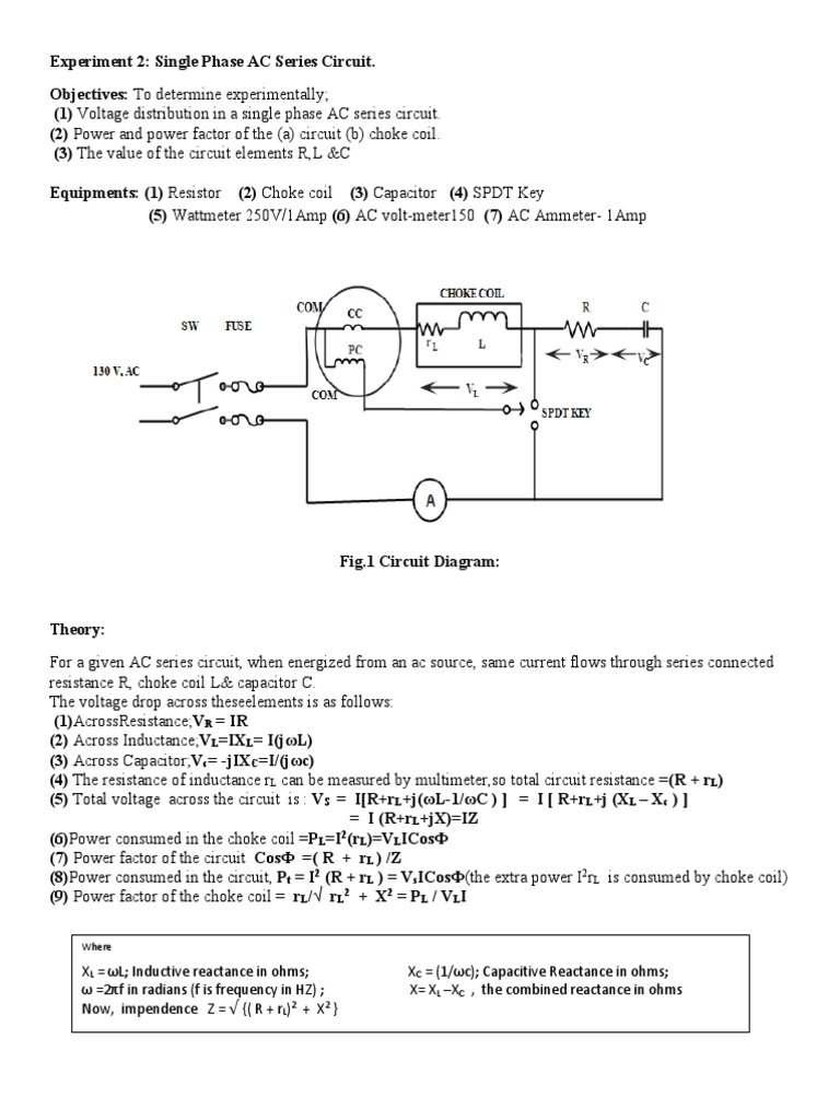 Exp3 (Ac Series) | Descargar gratis PDF | Electrical Network | Inductor