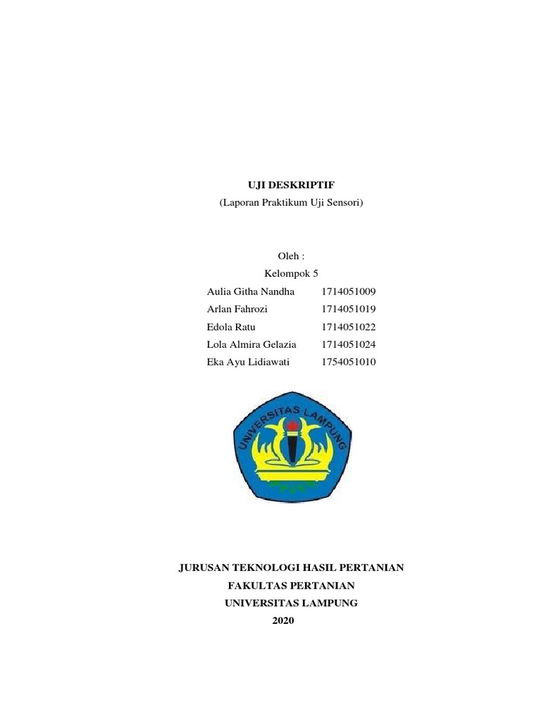 Laporan Uji Deskriptif Kelompok 5 | PDF