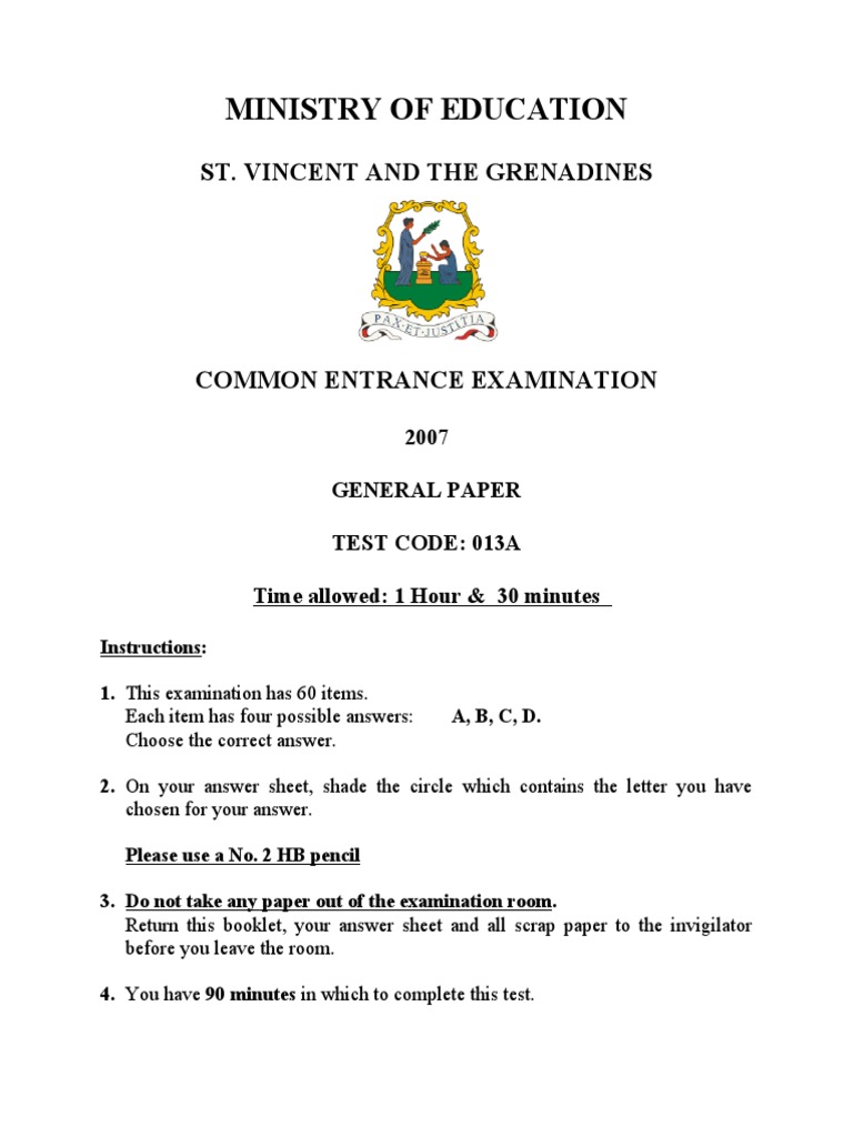 SVG CEE 2007 General Paper | PDF | Flowers | Blood