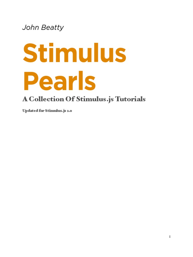 Stimulus 2 Tutorials Book TOC | PDF | World Wide Web | Internet & Web