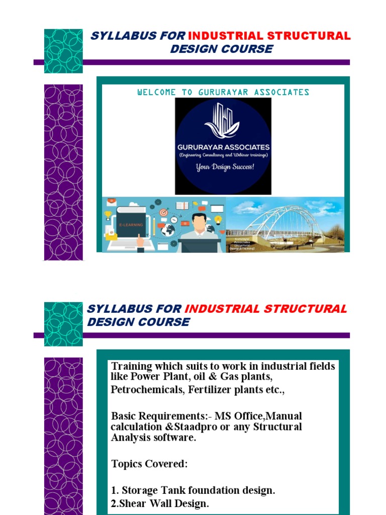 Syllabus For Industrial Structures Design Course | PDF | Art