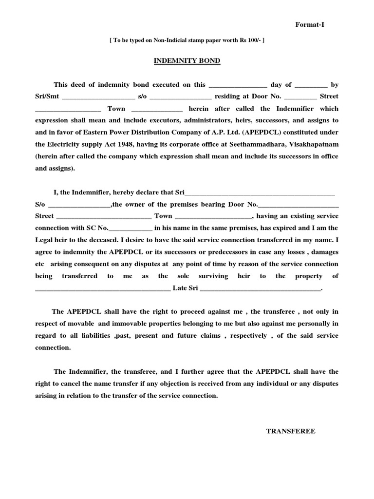 To Be Typed On Non-Indicial Stamp Paper Worth Rs 100 | PDF