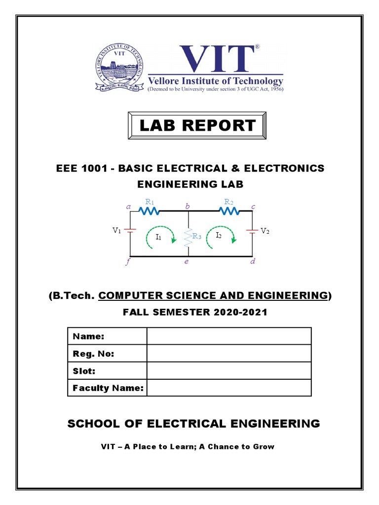 EEE Lab Report for CSE Students | PDF | Logic Gate | Electrical Network