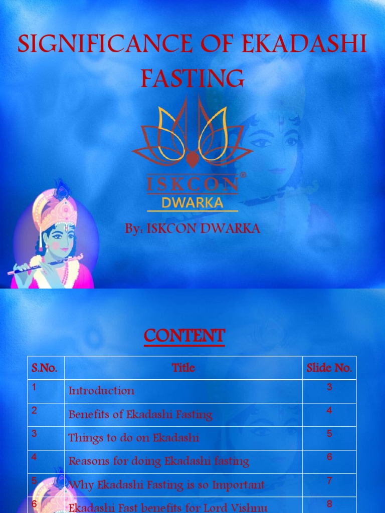 Significance of Ekadashi Fasting: By: Iskcon Dwarka | PDF | Fasting ...