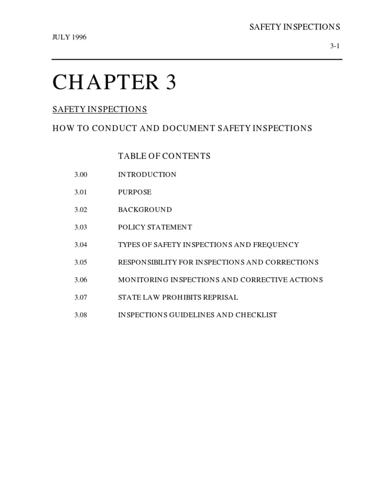 Safety Inspections How To Conduct and Document Safety Inspections | PDF ...