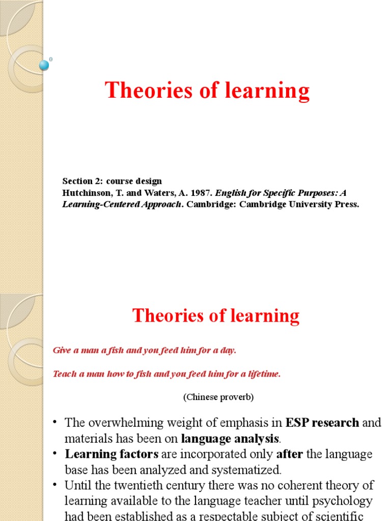 Teach Theories of Learning ESP | PDF | Learning | Motivation