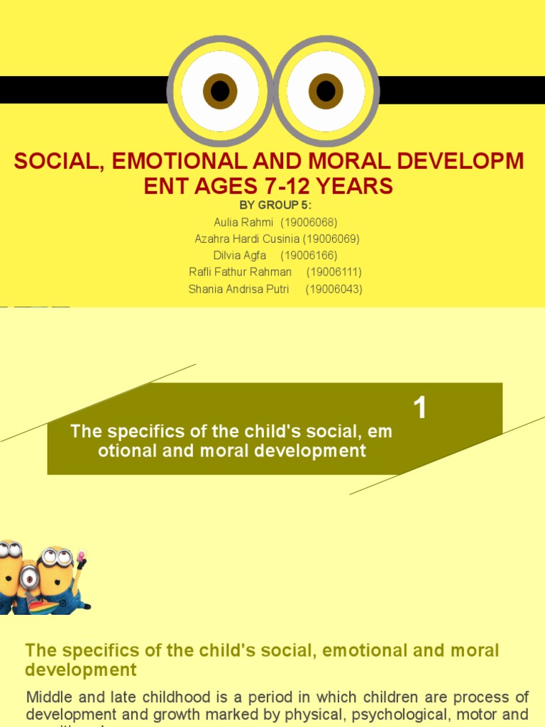 Social, Emotional and Moral Development Ages 7-12 Years | PDF ...