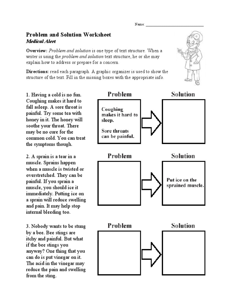 Problem and Solution Worksheet: Medical Alert | PDF