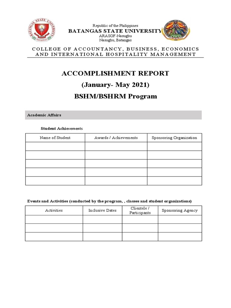 Batangas State University BSHM/BSHRM Report | PDF | Career & Growth ...