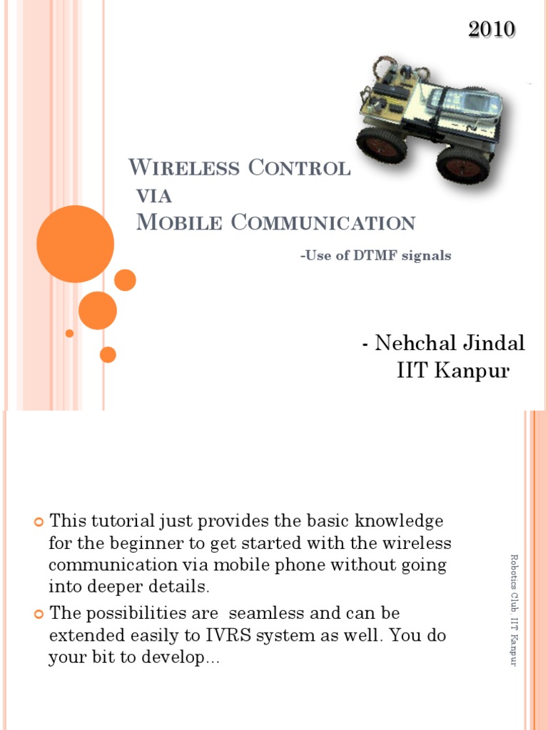 Wireless Communication Via Cell Phone | PDF