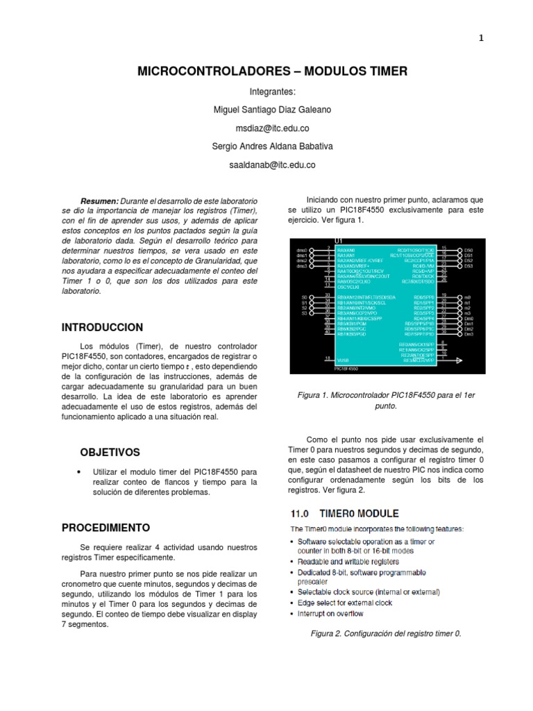 Laboratorio - Modulo Timer | PDF | Semáforo | Microcontrolador