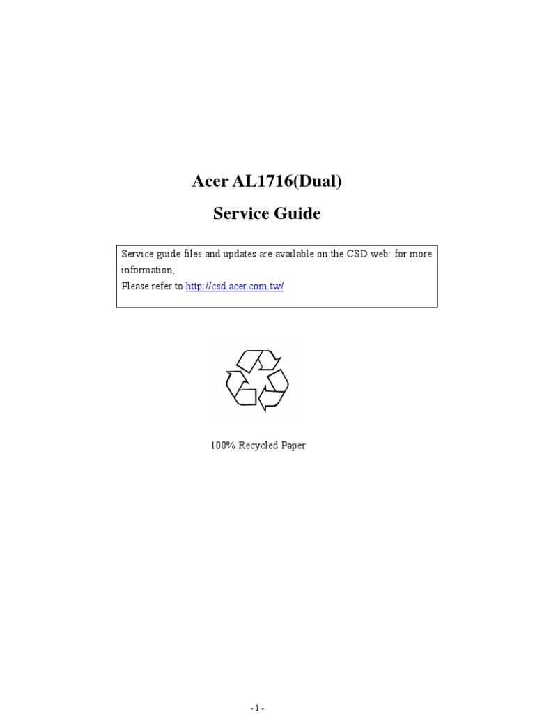 AL1716 e | PDF | Computer Monitor | Ac Power Plugs And Sockets