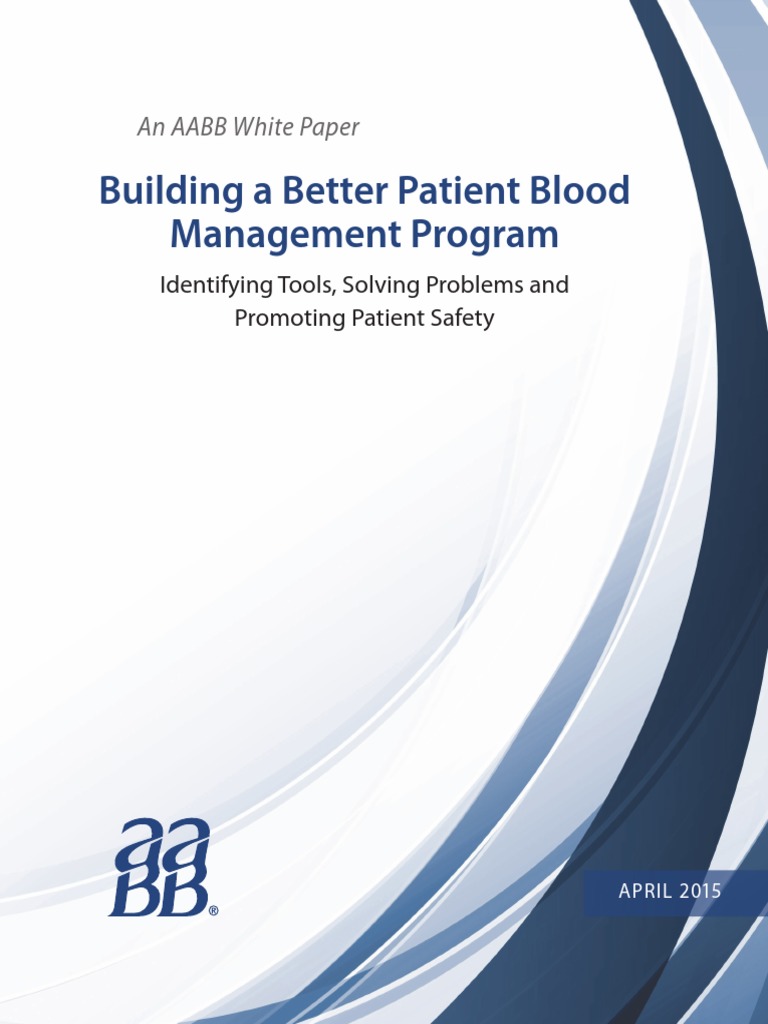 Aabb PBM Whitepaper | PDF | Blood Transfusion | Health Care