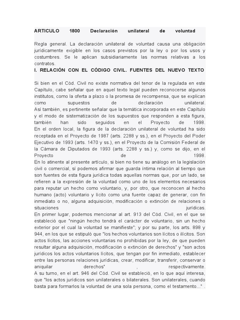 Declaración Unilateral de Voluntad | PDF | Justicia | Crimen y violencia