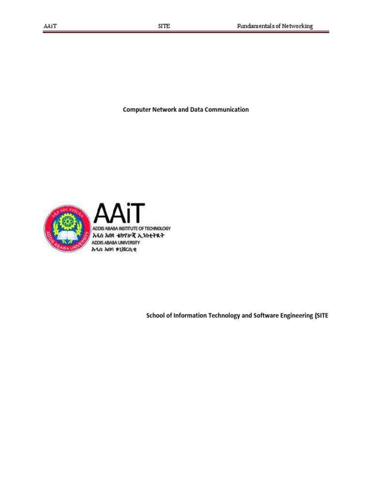 AAiT Network All Chapters | Download Free PDF | Internet Protocol Suite | Computer Network