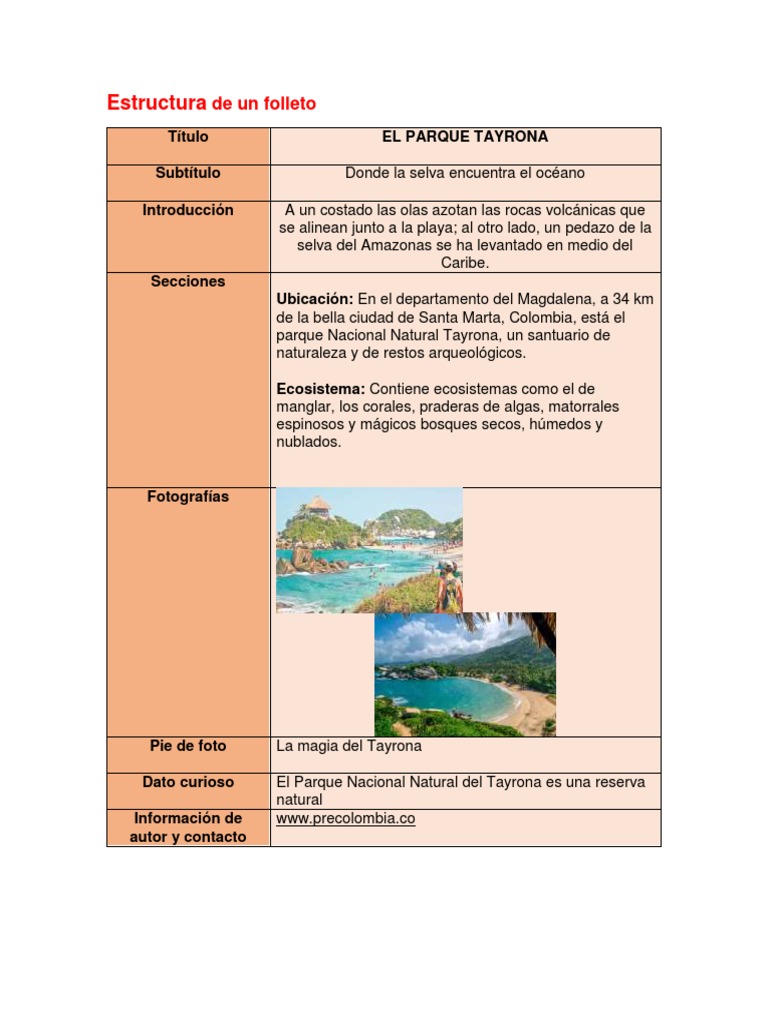 Estructura de Un Folleto | PDF