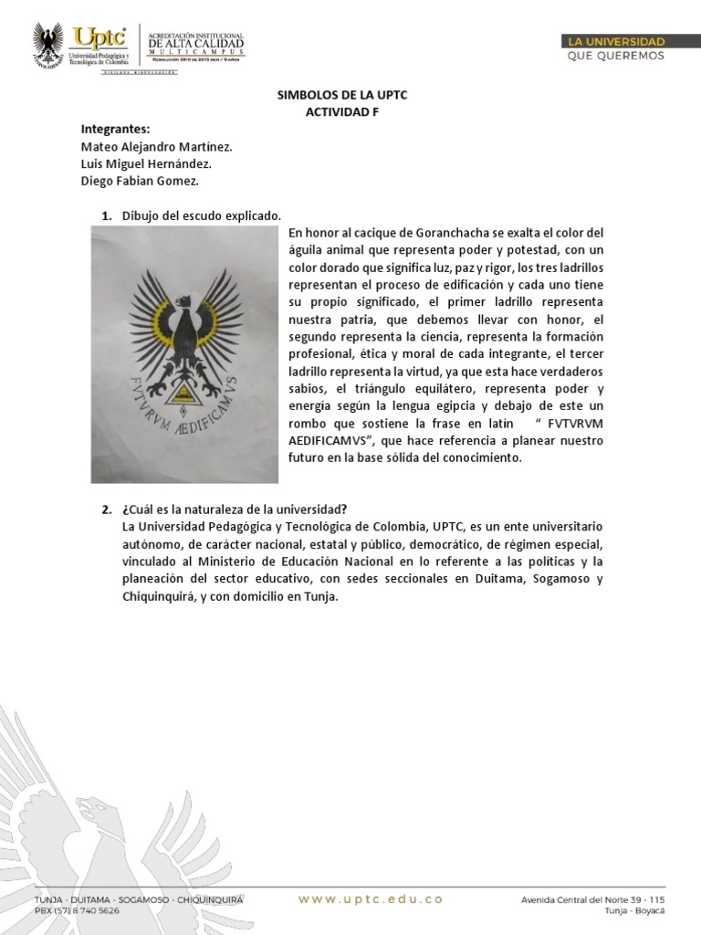 Simbolos de La Uptc | PDF
