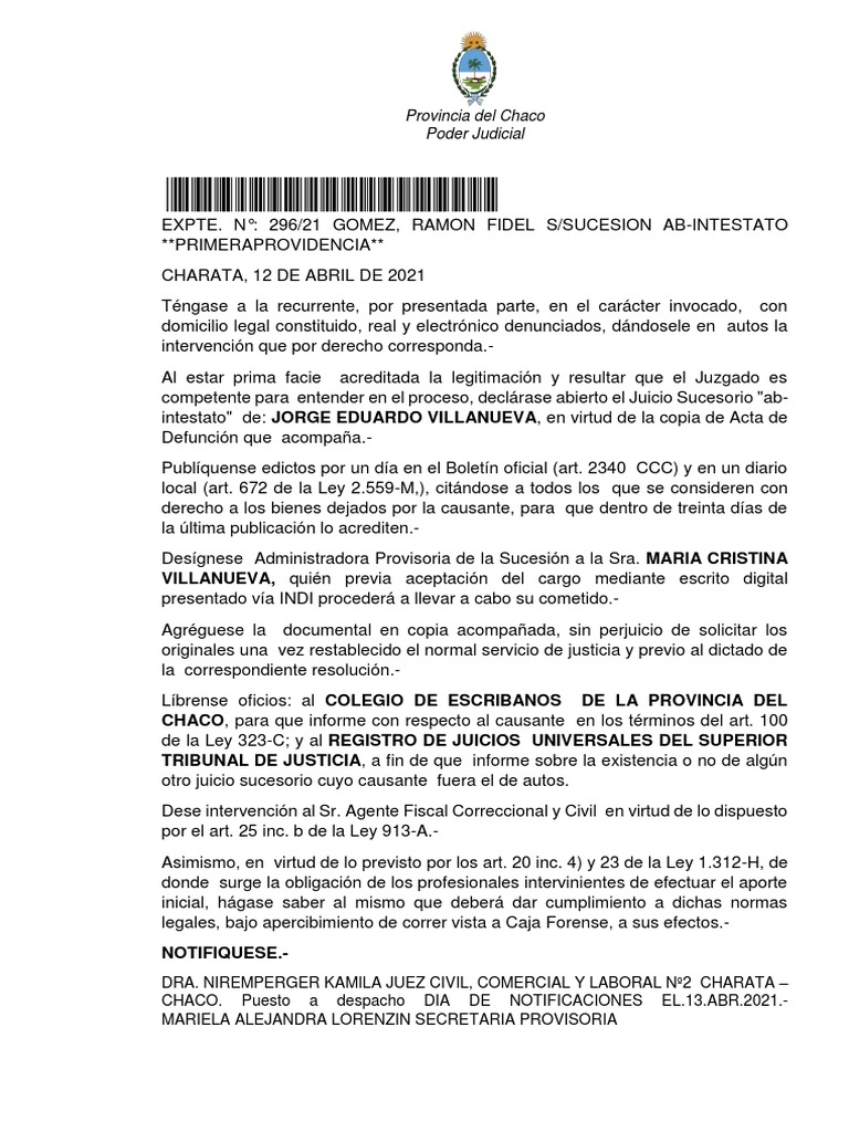 TP n4 Providencia Simple | PDF