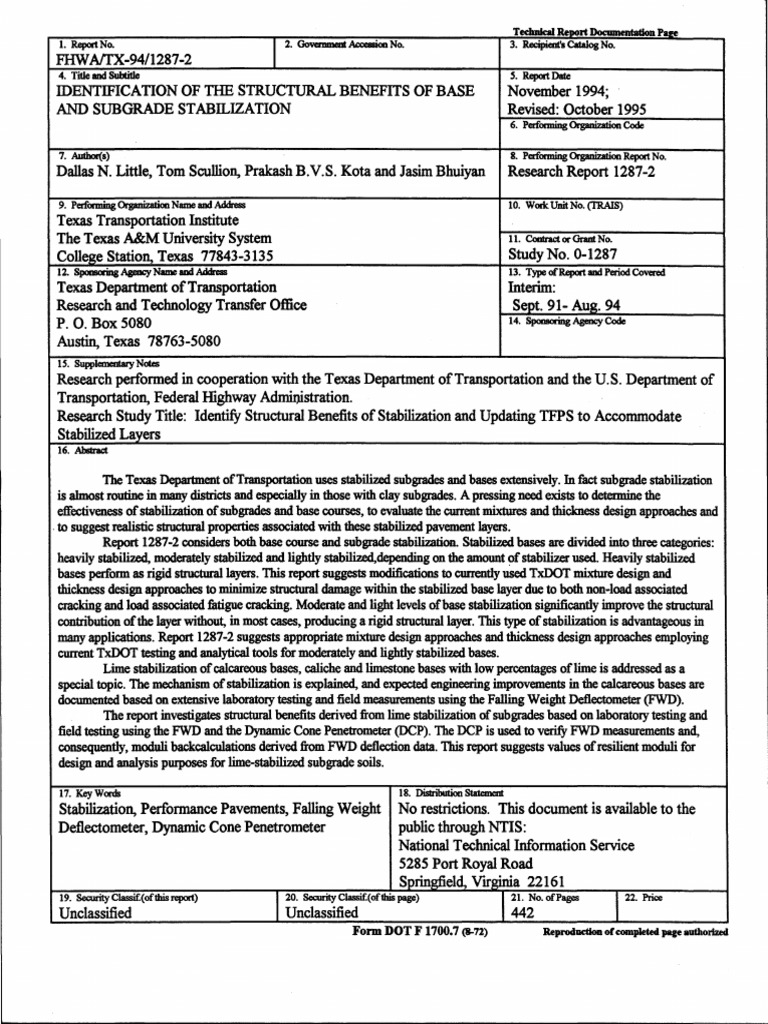 Identification of The Structural Benefits of Base and Subgrade ...