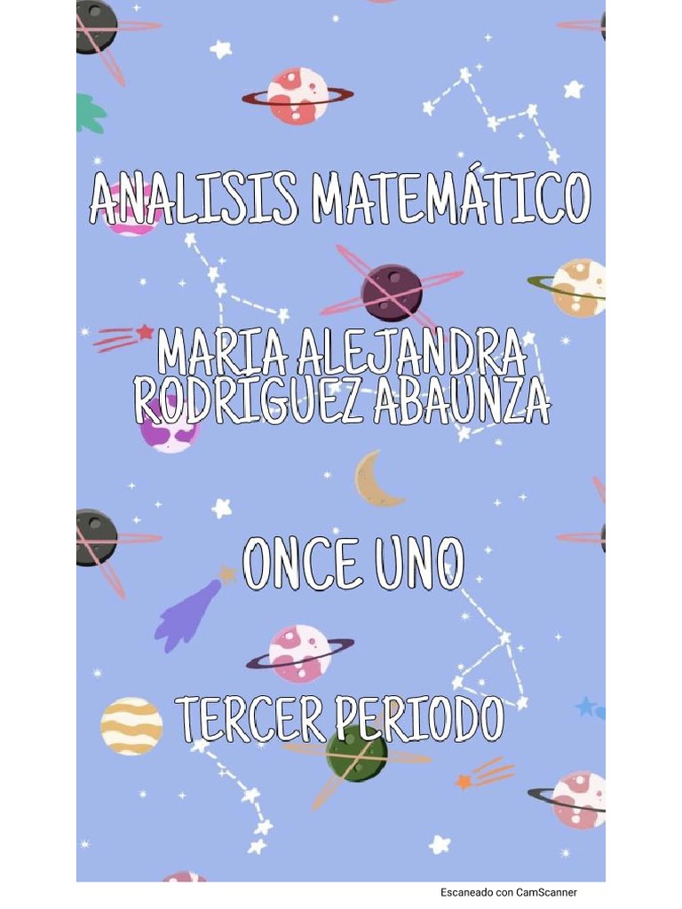 Analisis Matemático. Maria Alejandra Rodríguez Abaunza. Once Uno | PDF