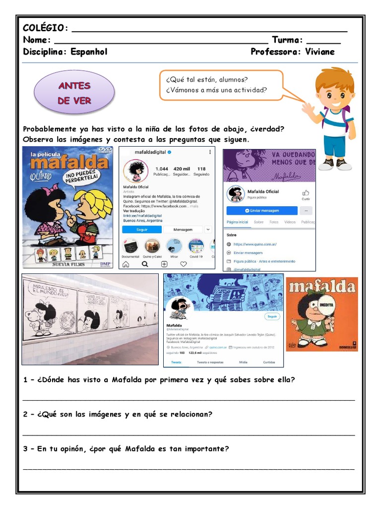 Clase 8 - Conociendo A Mafalda | PDF