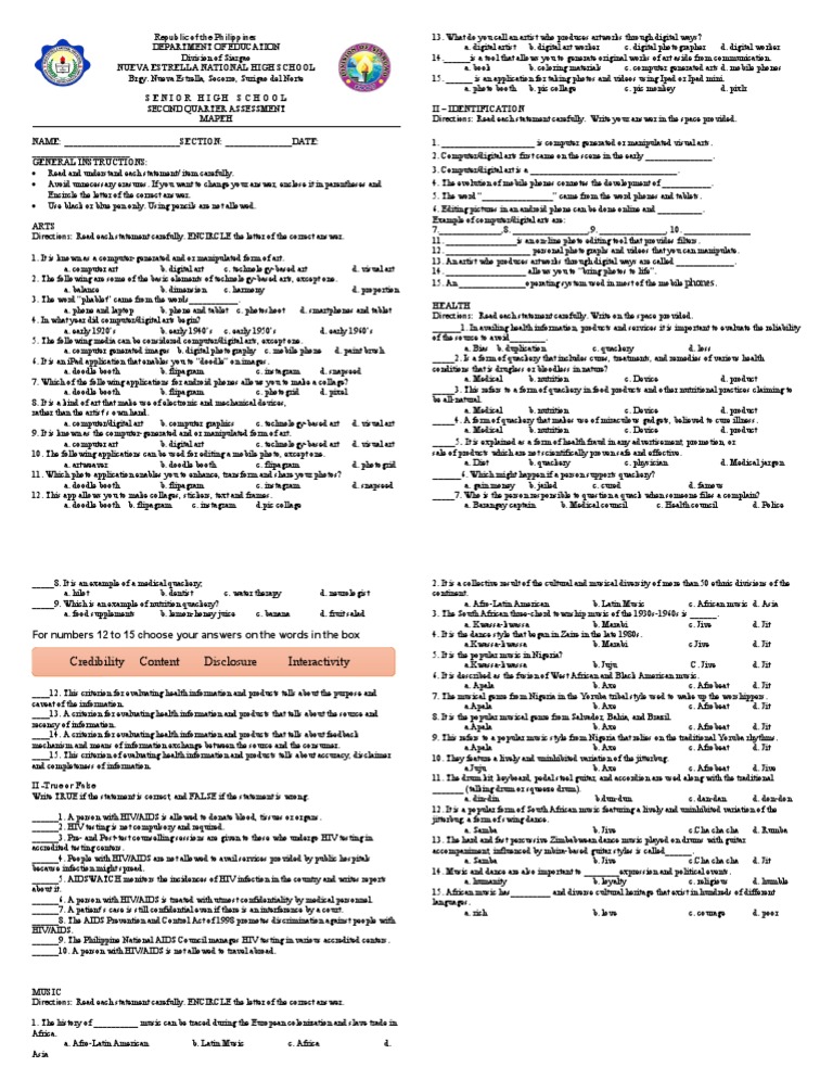 MAPEH | PDF | Tablet Computer | Computer Graphics