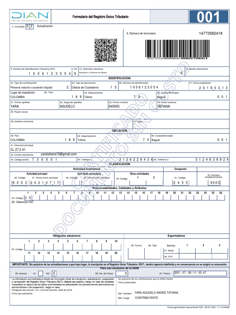 Rut Ingrid Tatiana Yara Agudelo | PDF