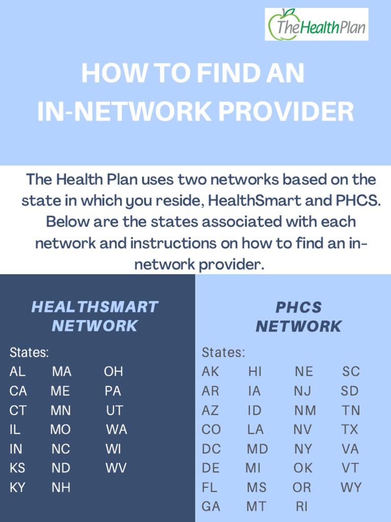 How To Find An In-Network Provider | PDF