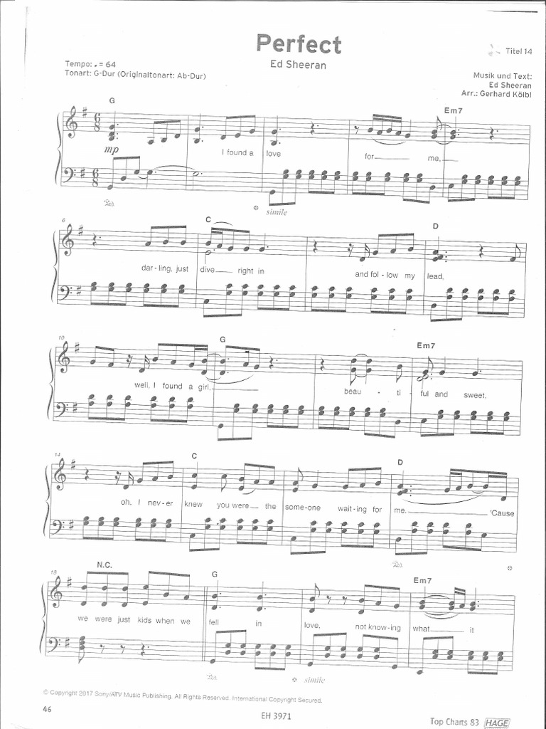 Ed Sheeran - Perfect | PDF