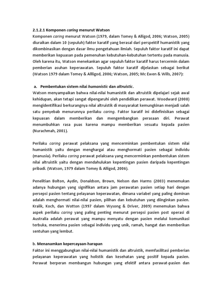 10 Carative Factors Jean Watson | PDF