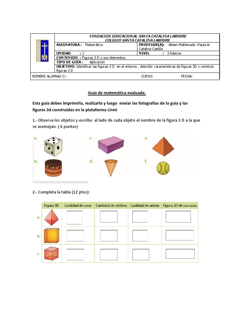 Guía de Figuras 2D y 3D | PDF