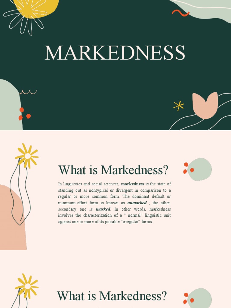 Markedness (Wording Up) | PDF | Semantics | Cognition