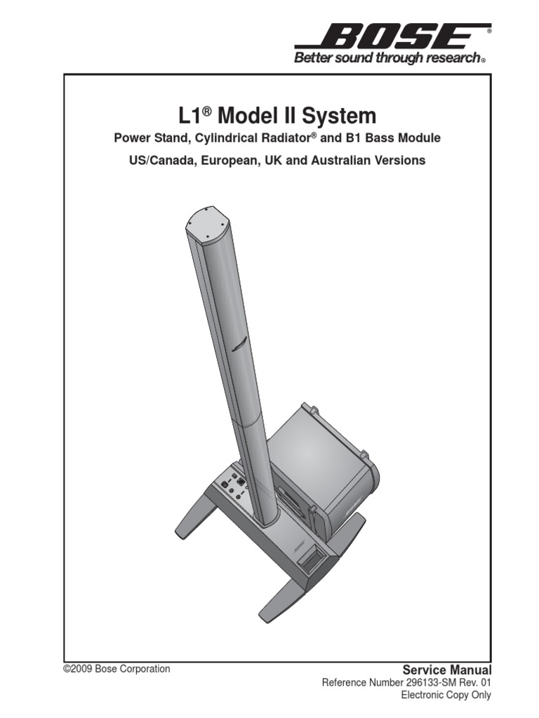 Bose+l1+bose+model+ii+system,+rev +01 | PDF | Electrostatic Discharge ...