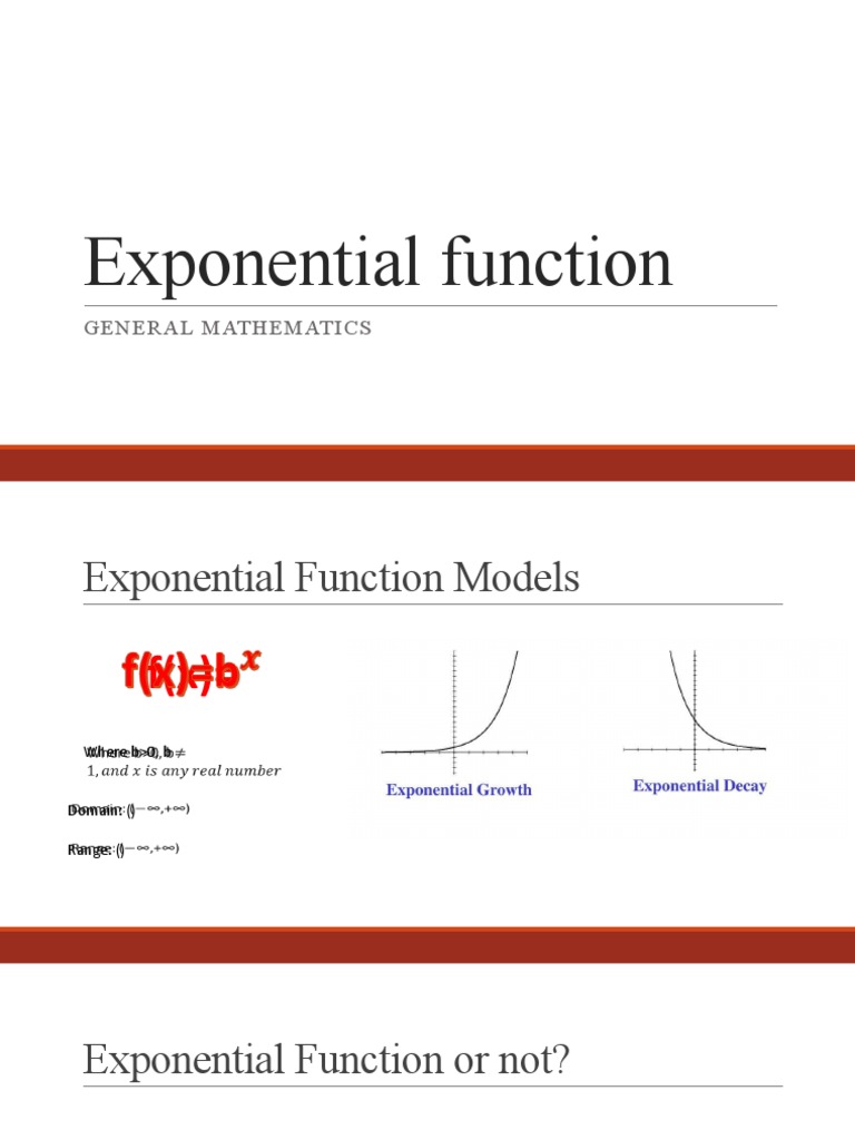 Exponential Function Day 1 | PDF | Function (Mathematics) | Exponential Function