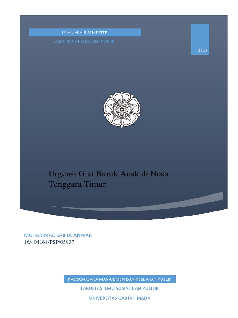 MUHAMMAD SAIFUL ANWAR - Policy Brief | PDF