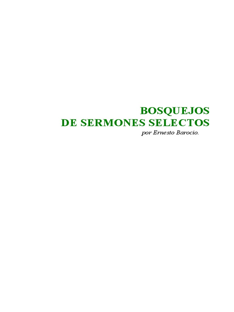 Barocio Ernesto Bosquejos de Sermones Selectos | PDF