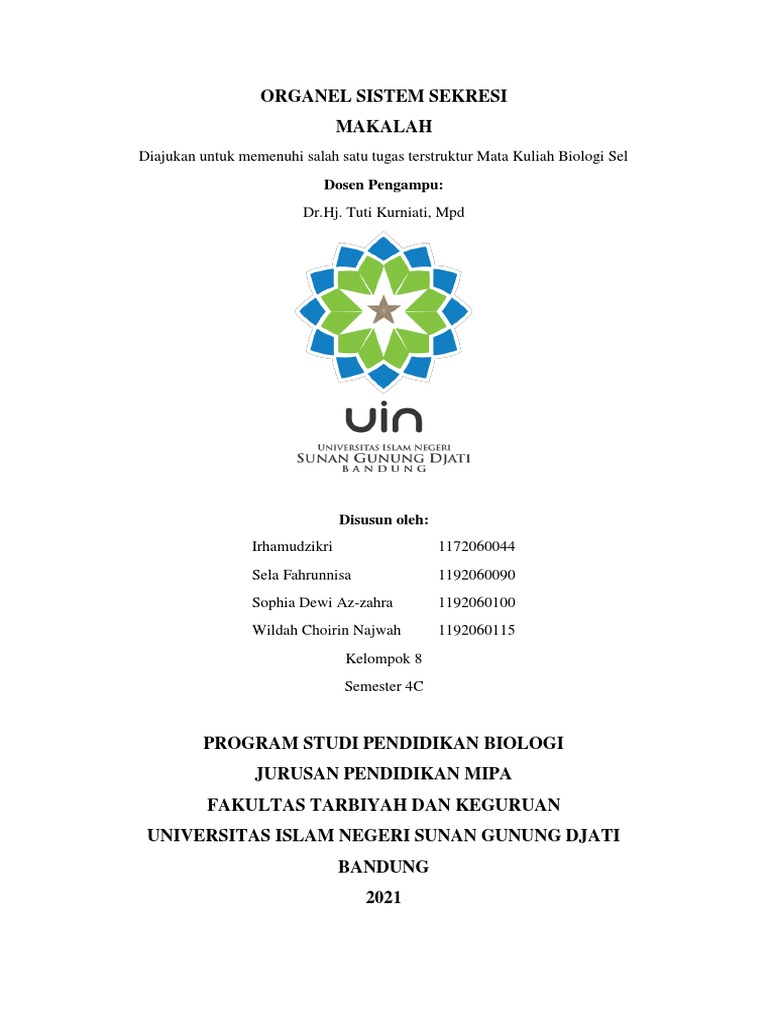 Organel Sistem Sekresi Sel Eukariotik | PDF | Sains & Matematika