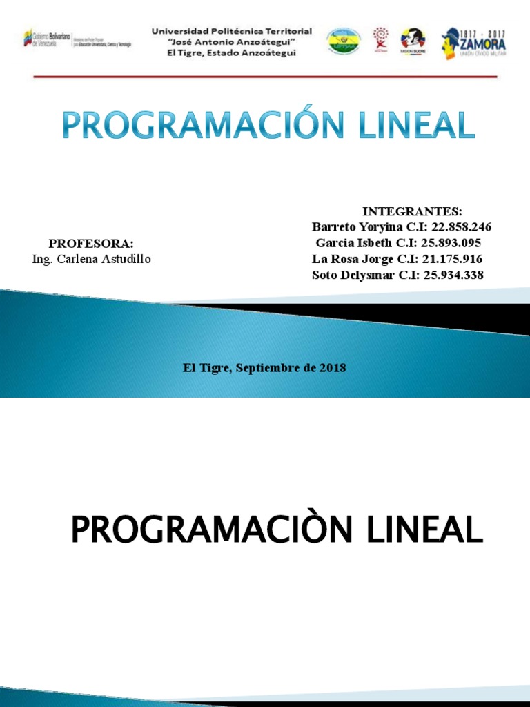 Programacion Lineal | PDF | Programación lineal | Microsoft Excel
