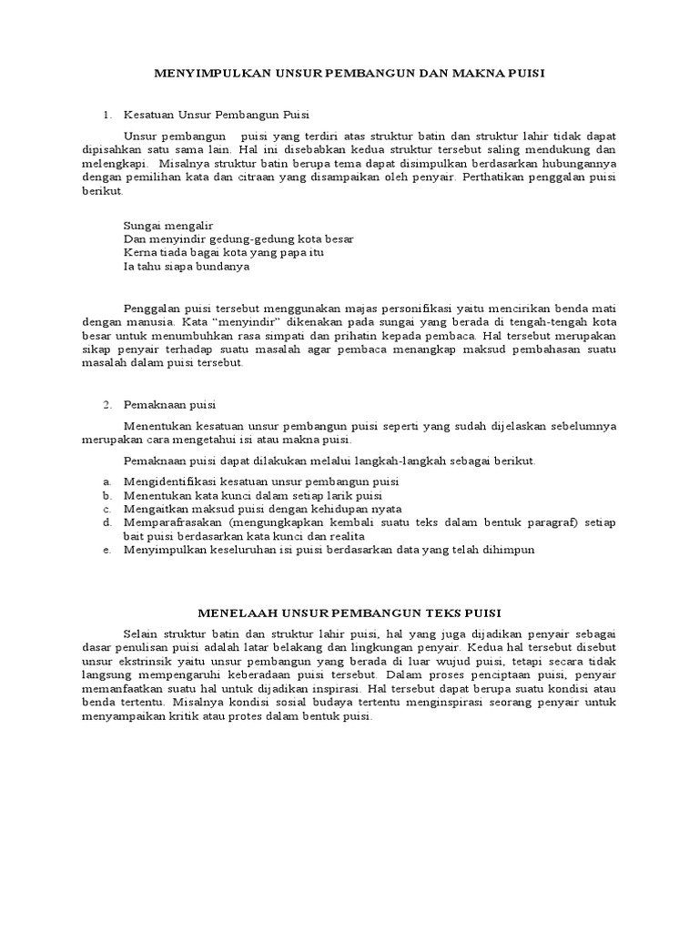 Materi Puisi Kelas 8 | PDF