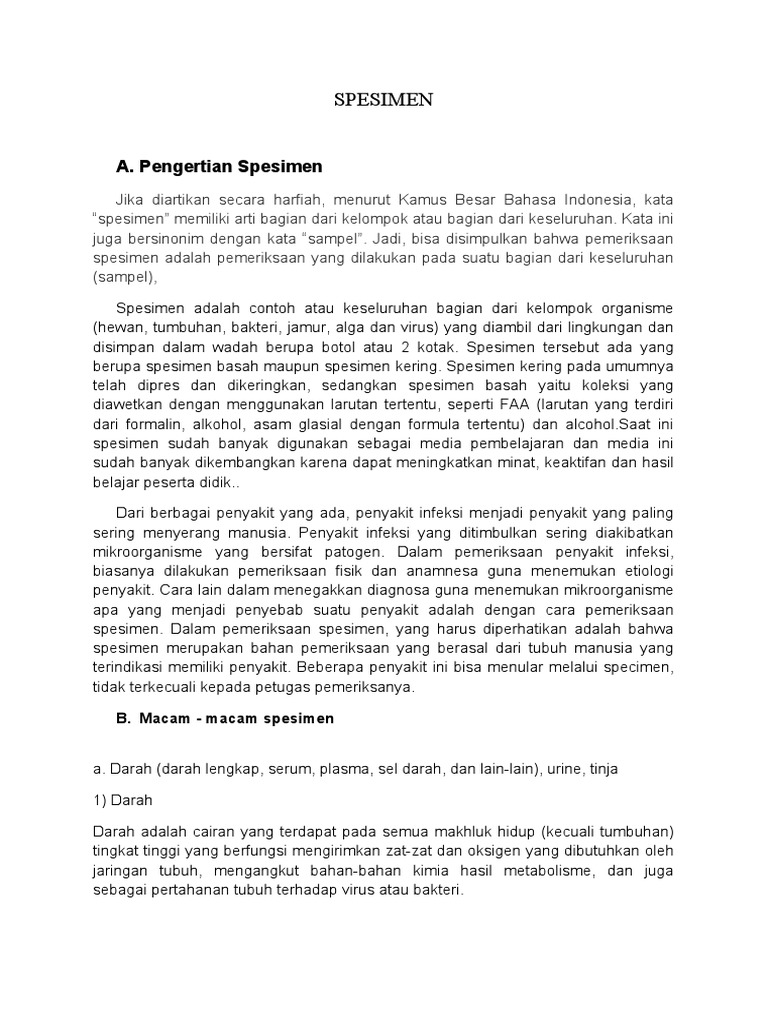 SPESIMEN | PDF | Sains & Matematika