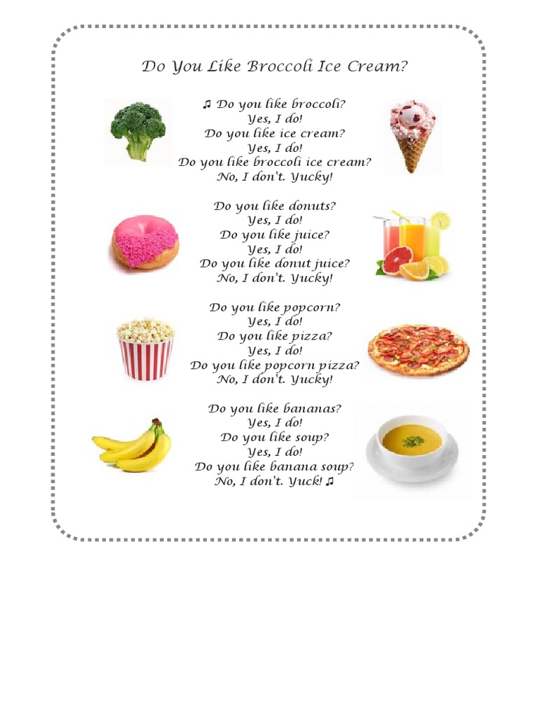 Do You Like Broccoli Ice Cream | PDF