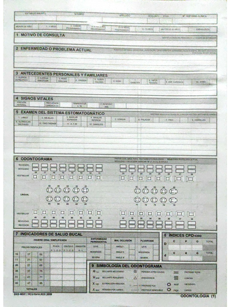 Formulario 033 HCL | PDF