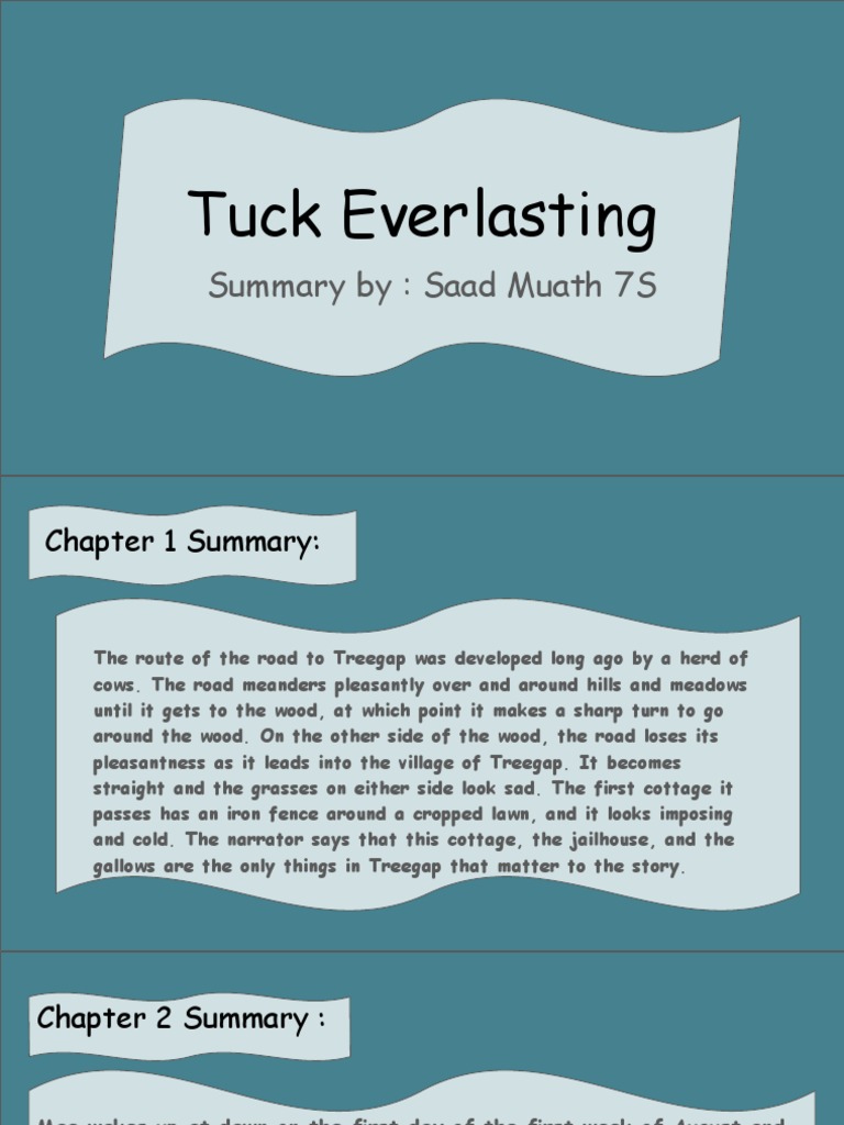 Tuck Everlasting Summary Chapter 1,2,3 | PDF | Home & Garden | Poetry
