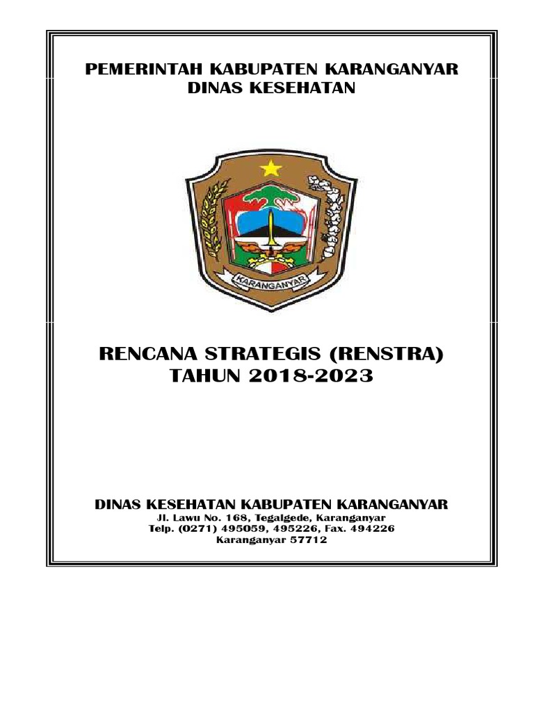 Renstra Dinkes 2018 2023 | PDF