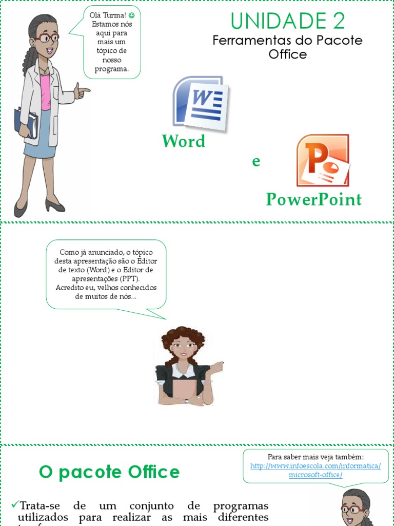 2.2 - Tutorial 3 - Word e Powerpoint | PDF | Microsoft Excel | Programas