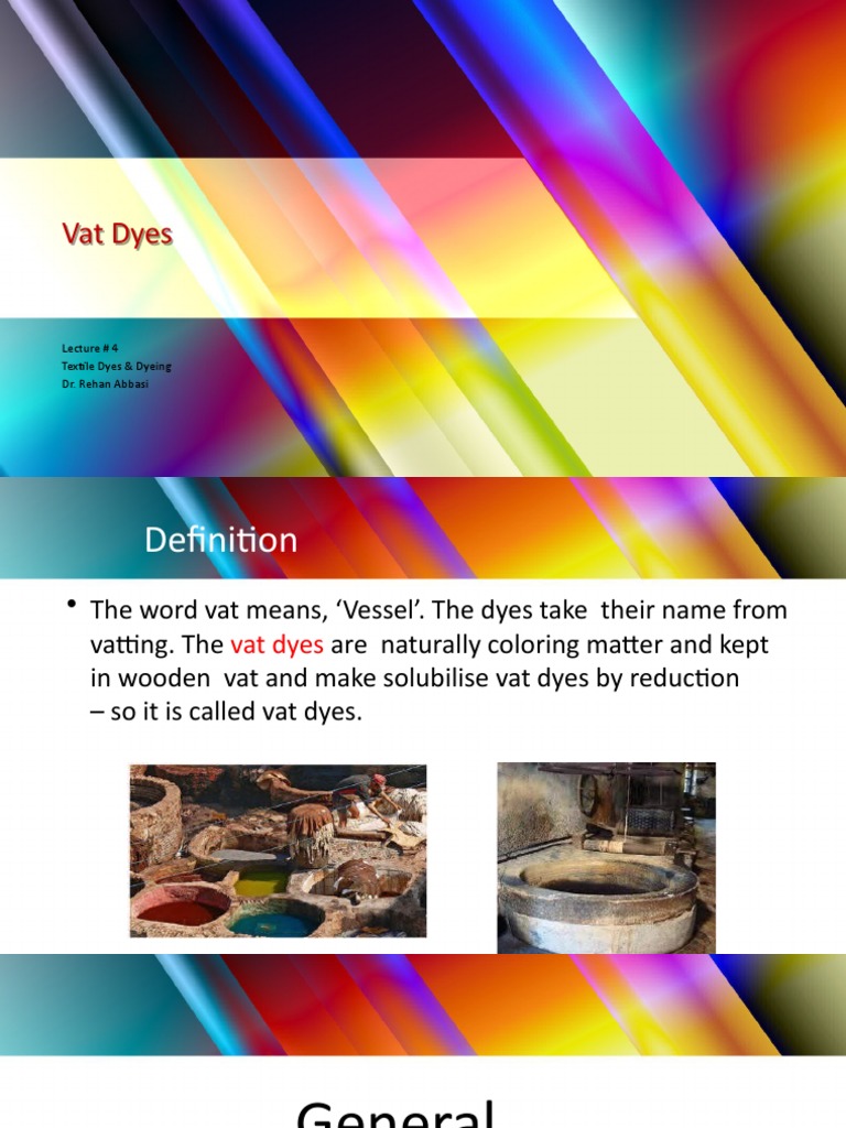 Vat Dyes | PDF | Dye | Dyeing